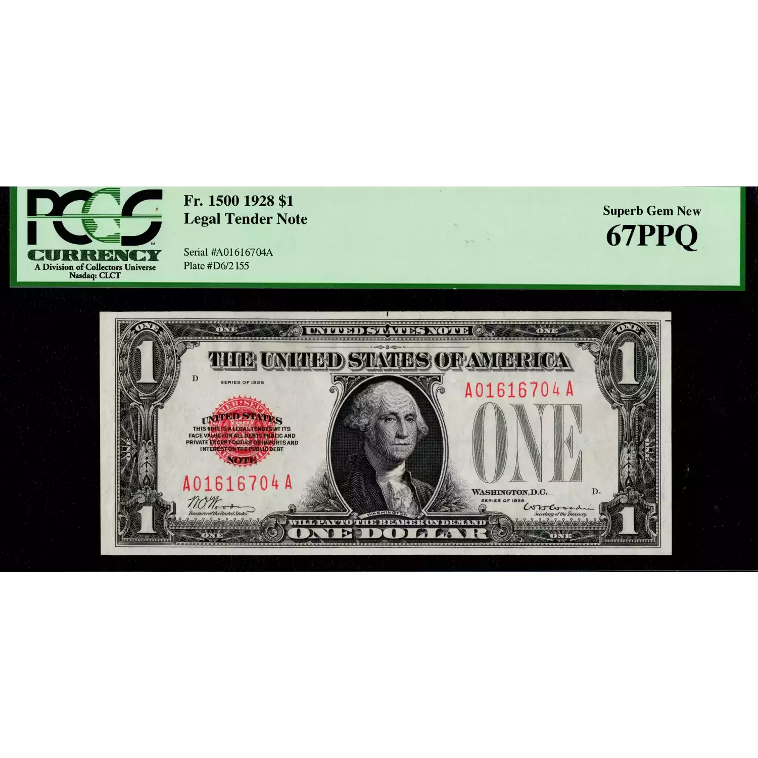 $1 1928 Legal Tender, Fr. 1500 - Executive Currency