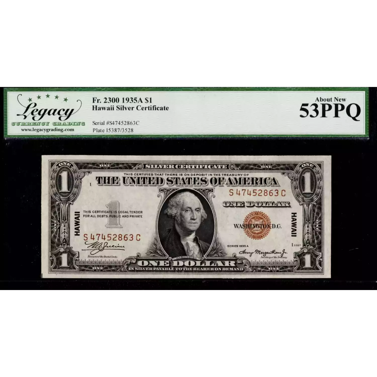 $1 1935-A brown seal Emergency Notes Issued During WW2 2300 - Executive ...