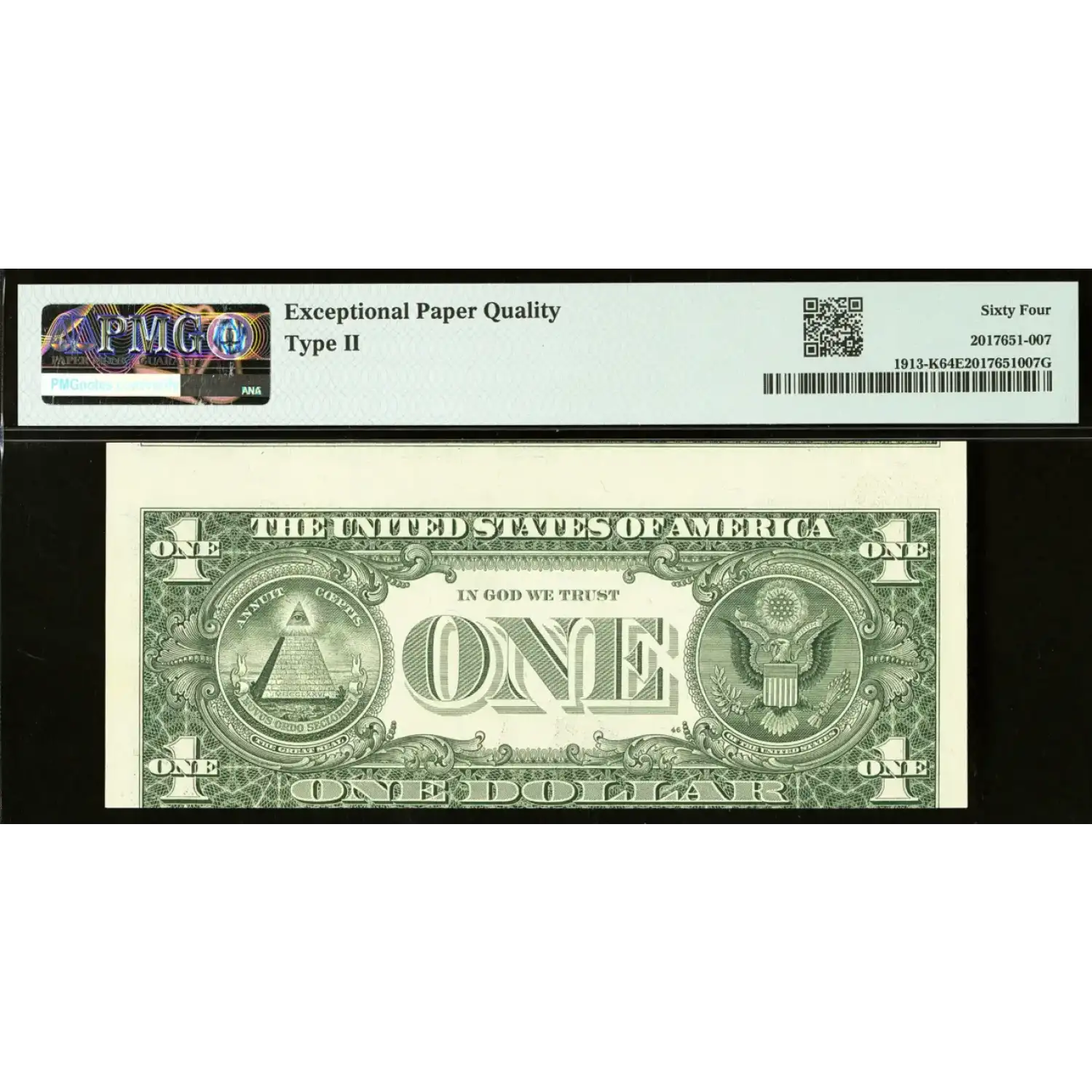 $1 1985 Green seal. Small Size $1 Federal Reserve Notes Dallas 1913-K ...