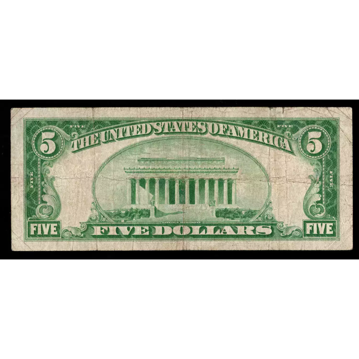 $5 1928-A. Green seal Small Size $5 Federal Reserve Notes 1951-G ...