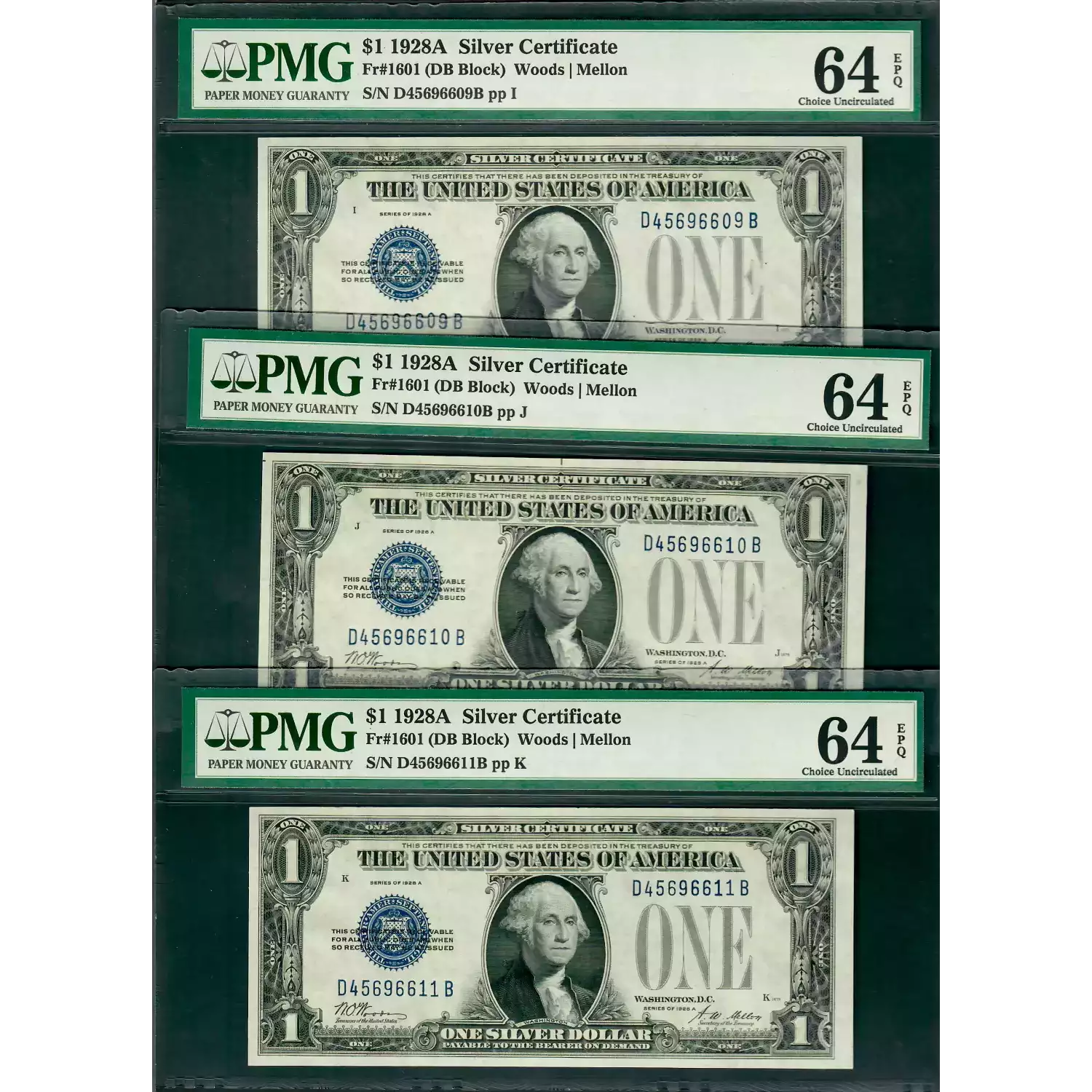 $1 1928-A blue seal. Small Silver Certificates 1601 - Executive Currency